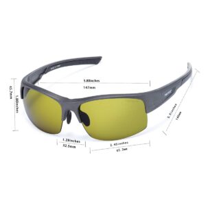 maivnz High Definition Golf Ball Finder Sport Glasses for Men Women Golf Sunglasses Golf Sport Glasses (Gun color/Green)