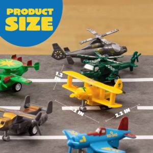 JOYIN 16 Pcs Pull Back Airplane Toys, Boys Plane Playset, Aircraft Incl Helicopter Toys, Fighter Jet Toys, Bomber Toys, Biplane Toy, Gifts for Toddler Kids 3+ Years Old, Kids Presents Toys