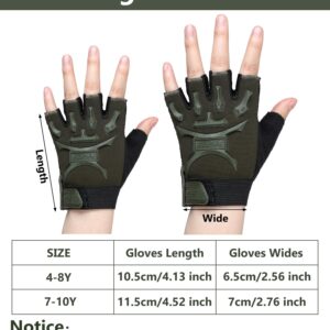 SATINIOR 4 Pairs Kids Cycling Gloves Half Finger Bike Gloves Non-Slip Mitten Sport Gloves for Boys and Girls