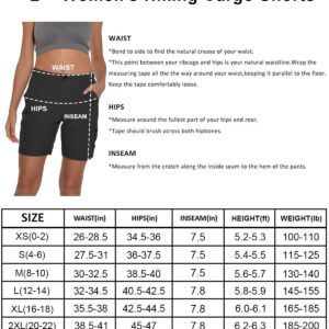 VAYAGER Women's Hiking Cargo Shorts Quick Dry Lightweight Stretch Shorts Golf Fishing Outdoor Casual Shorts Black X-Large