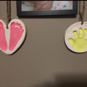 Bubzi Co Baby Footprint & Handprint Frame & Ornament Set Baby Girl Gifts & Baby Boy Gifts, Unique Baby Shower Gifts, Personalized Baby Gifts for Baby Registry, Keepsake Box for Room Wall Nursery Decor