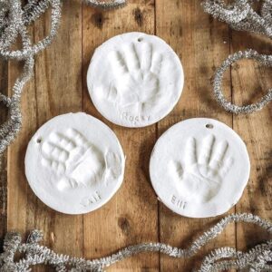 Bubzi Co Baby Footprint & Handprint Frame & Ornament Set Baby Girl Gifts & Baby Boy Gifts, Unique Baby Shower Gifts, Personalized Baby Gifts for Baby Registry, Keepsake Box for Room Wall Nursery Decor