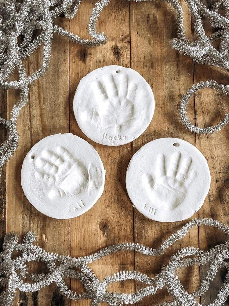 Bubzi Co Baby Footprint & Handprint Frame & Ornament Set Baby Girl Gifts & Baby Boy Gifts, Unique Baby Shower Gifts, Personalized Baby Gifts for Baby Registry, Keepsake Box for Room Wall Nursery Decor