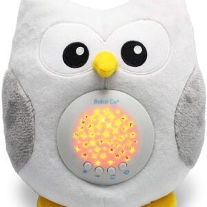 Bubzi Co Baby Footprint & Handprint Kit & Matching White Noise Owl Soother - Baby Girl Gifts & Baby Boy Gifts, Unique Baby Shower Gifts, Personalized Baby Gifts for Baby Registry & Nursery Decor