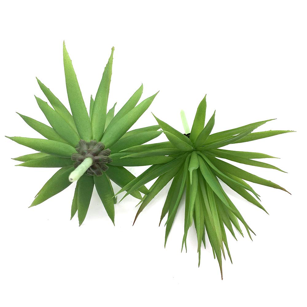 EBUYOM 2 PCS Artificial Succulents Plants Real Touch Lifelike Succulants Plants Faux Greenery Plants Garden DIY Home Office Decoration Ornament (Agave)