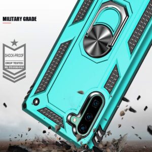 LUMARKE Galaxy Note 10+ Plus Case,Pass 16ft. Drop Test Military Grade Heavy Duty Cover with Magnetic Ring Kickstand,Protective Phone Case for Samsung Galaxy Note 10 Plus Teal