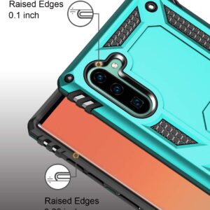 LUMARKE Galaxy Note 10+ Plus Case,Pass 16ft. Drop Test Military Grade Heavy Duty Cover with Magnetic Ring Kickstand,Protective Phone Case for Samsung Galaxy Note 10 Plus Teal