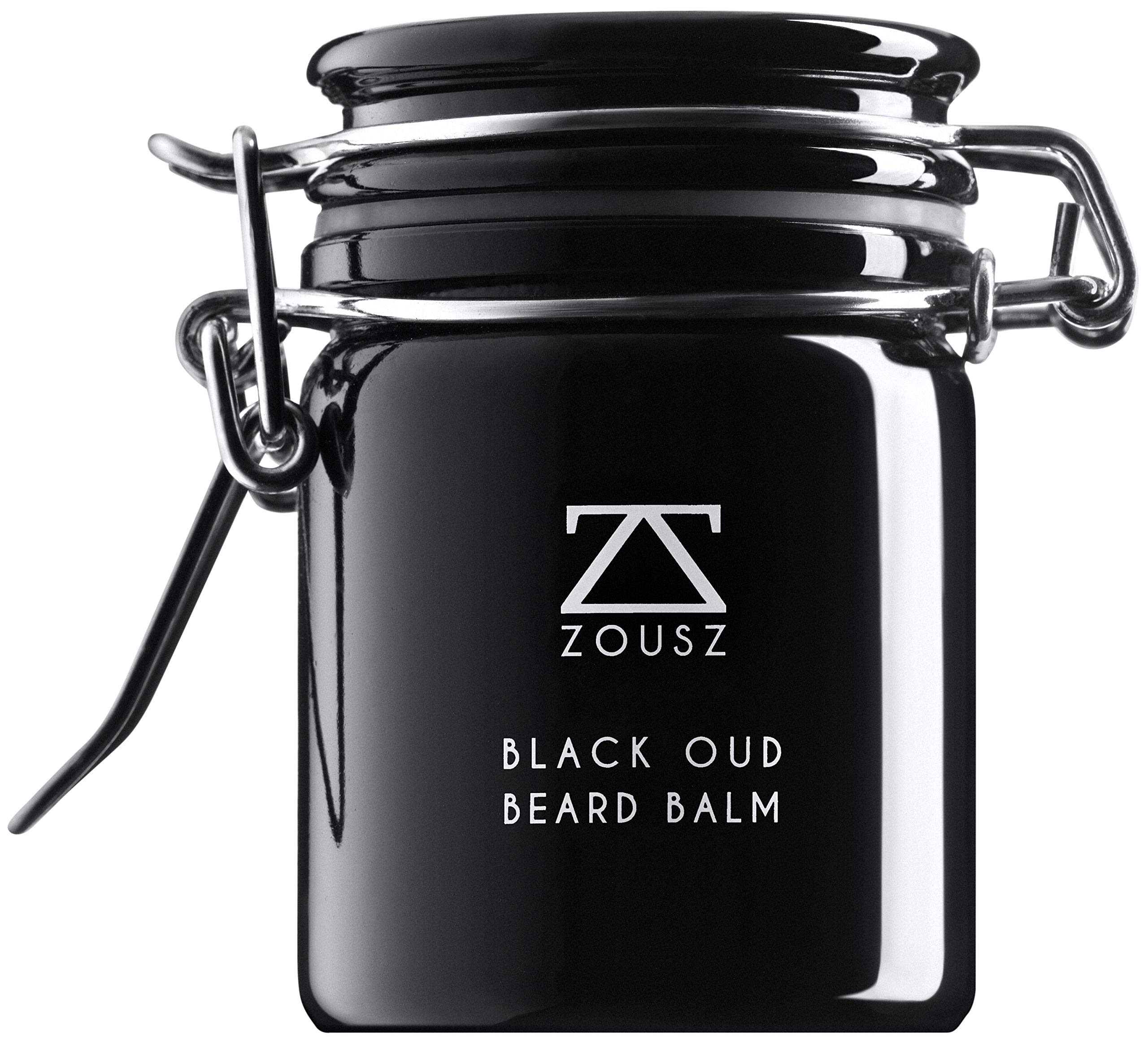 ZOUSZ Black Oud Beard Balm for Men, Moisturizing Beard Butter & Beard Dandruff Remover, Natural & Organic Beard Styling Balm & Beard Tamer with Shea Butter, 2 Fl Oz