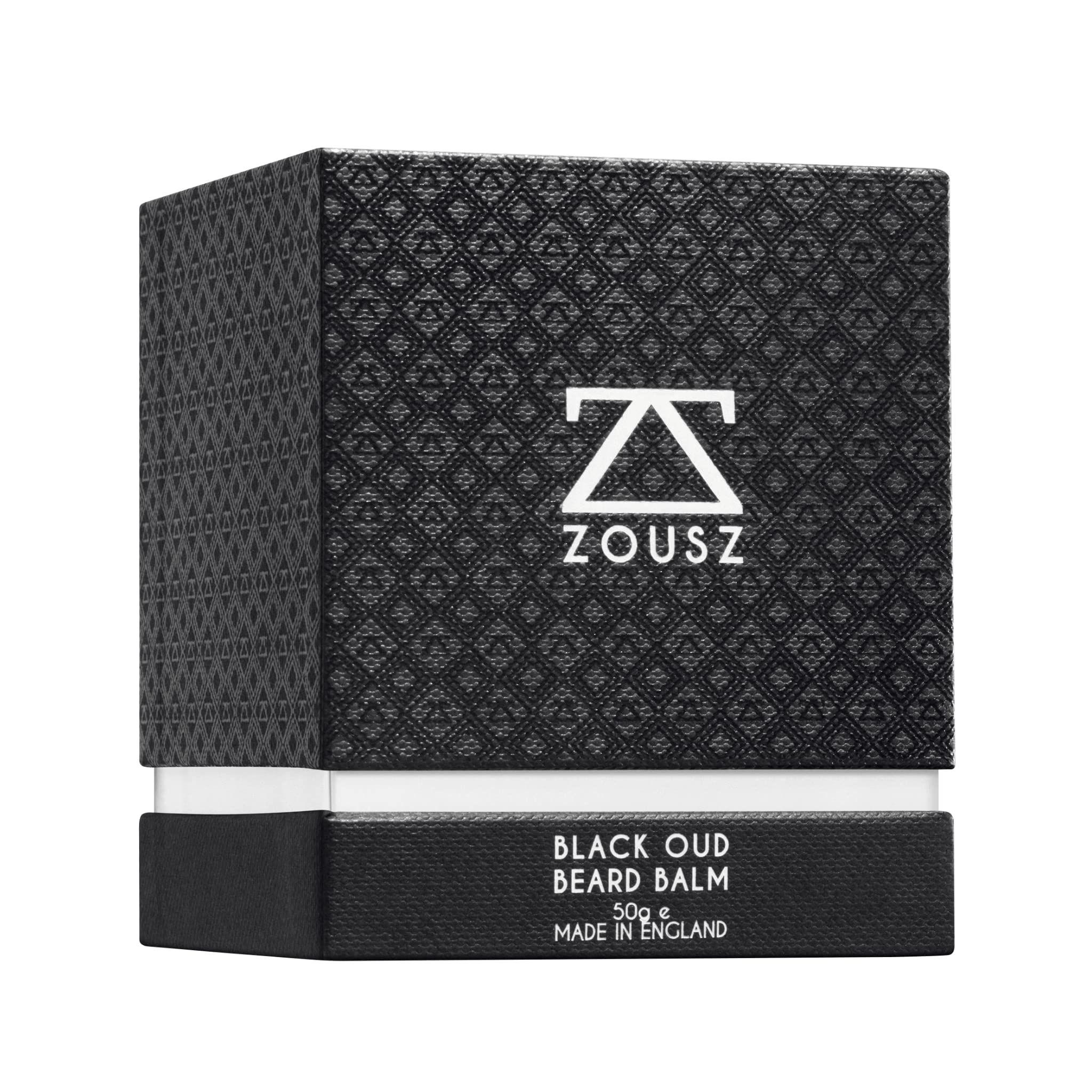 ZOUSZ Black Oud Beard Balm for Men, Moisturizing Beard Butter & Beard Dandruff Remover, Natural & Organic Beard Styling Balm & Beard Tamer with Shea Butter, 2 Fl Oz