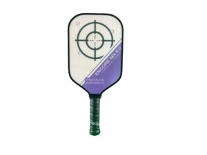 engage pickleball encore mx 6.0 pickleball paddle - pickleball paddles with thick polymer core - usapa approved pickleball paddles pickleball rackets for adults - lite (purple)