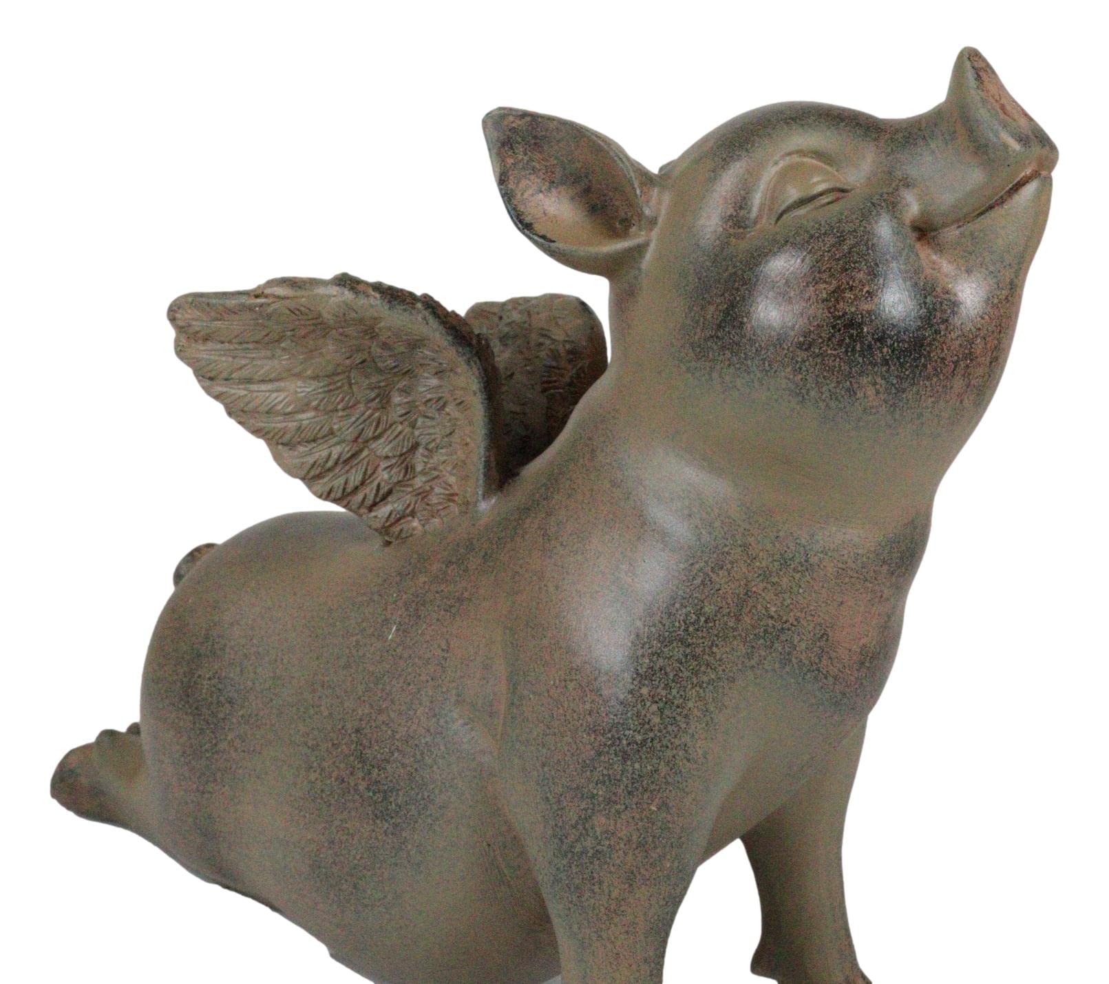 Ebros Peaceful Zen Yoga Flying Pig Hog Heavens Statue Rustic Country Piggy Piglet Porcine Pigs Fairy Garden Collectible Figurine (Cobra Stretch Pose)