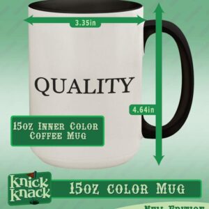 Knick Knack Gifts got crepe? - 15oz Ceramic Colored Inside & Handle Coffee Mug Cup, Black