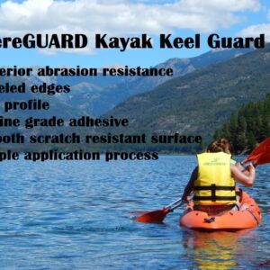 PereGuard Kayak Keel Guard 4" Width Black (5 feet) Kayak Canoe Protective Guard Abrasion Resistance