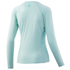 HUK Women's Pursuit Long Sleeve Performance Shirt + Sun Protection, Fishing-Seafoam, Small