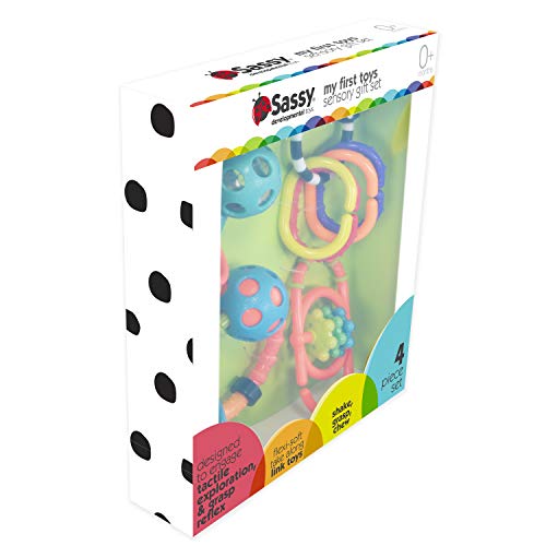 Sassy My First Toys Sensory Toy Gift Set for Ages 0+ Months