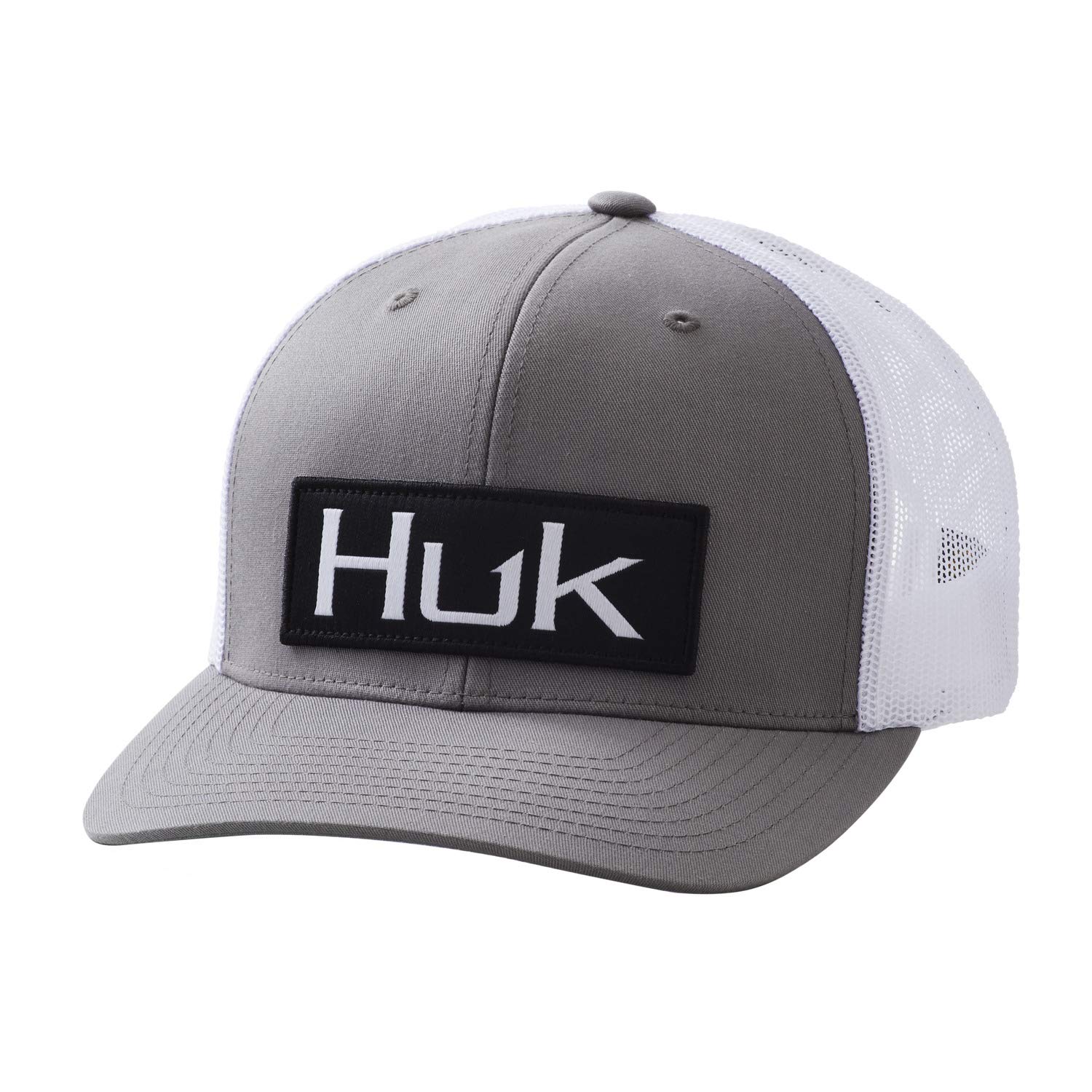 HUK Men's Huk'd Up Angler Anti-Glare Fishing Hat, Sharkskin, 1