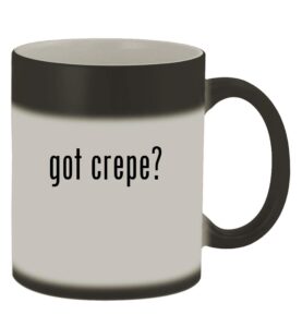 knick knack gifts got crepe? - 11oz magic color changing mug, matte black