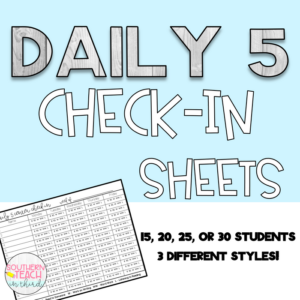 daily 5 check in sheets