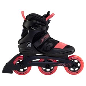 K2 Trio LT 100 Womens Inline Skates, Black/Coral, 11.0