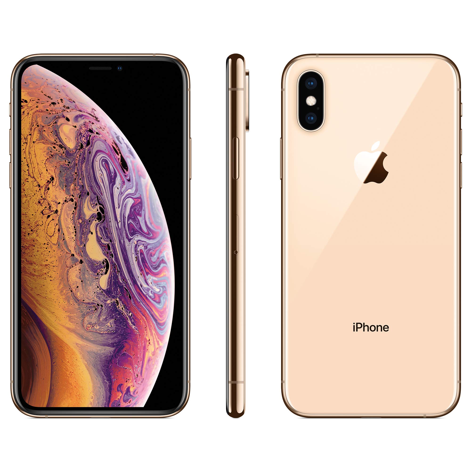 Apple iPhone Xs, 64GB, Gold - GSM Unlocked (Renewed Premium)