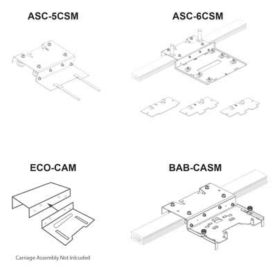 Alpha 5" Guide Rail Carriage Assembly ASC-5CSM