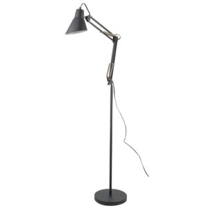 Architect Reading Floor Lamp by Light Accents Adjustable Arm Bright Standing Lamp Showroom Quality 65" Tall (Black)