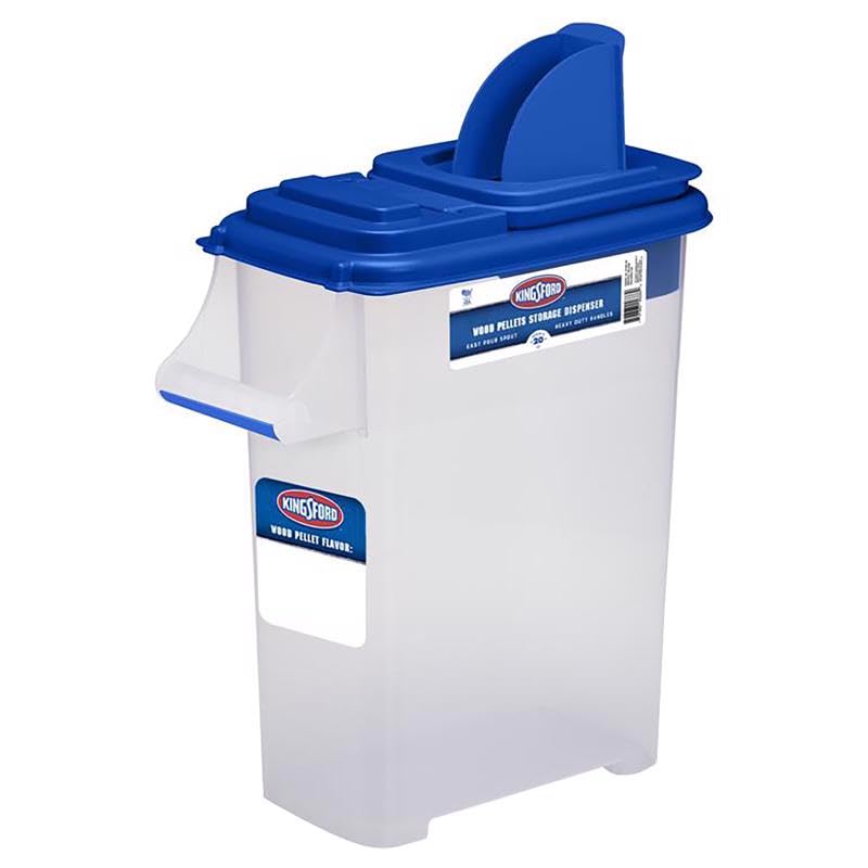 Buddeez 08301B-KPLT-DS Kingsford Wood Pellet Dispenser, 1 Count, Clear/Blue