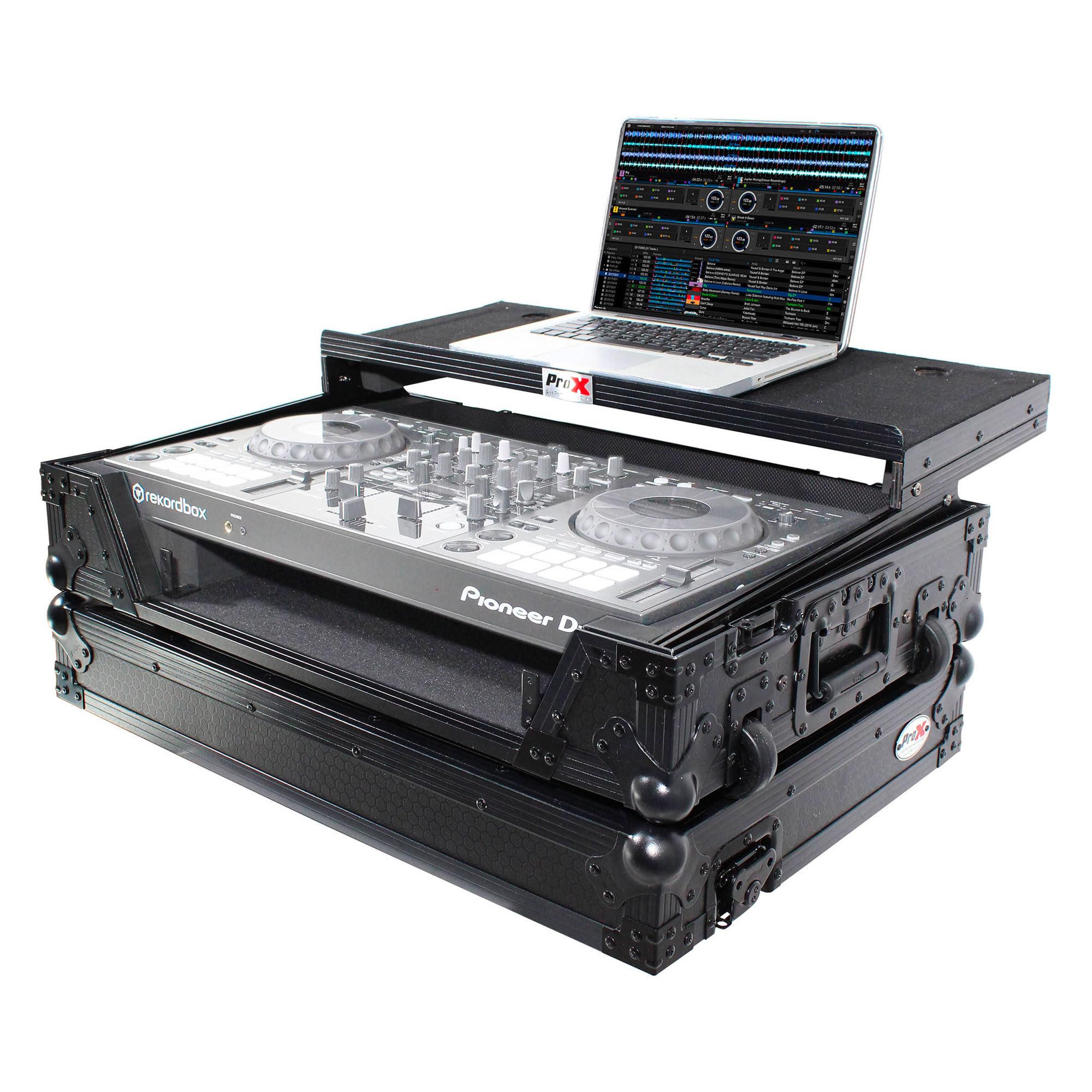 ProX XS-DDJ800-WLT-BL Flight Case for Pioneer DJ Controllers - Black on Black