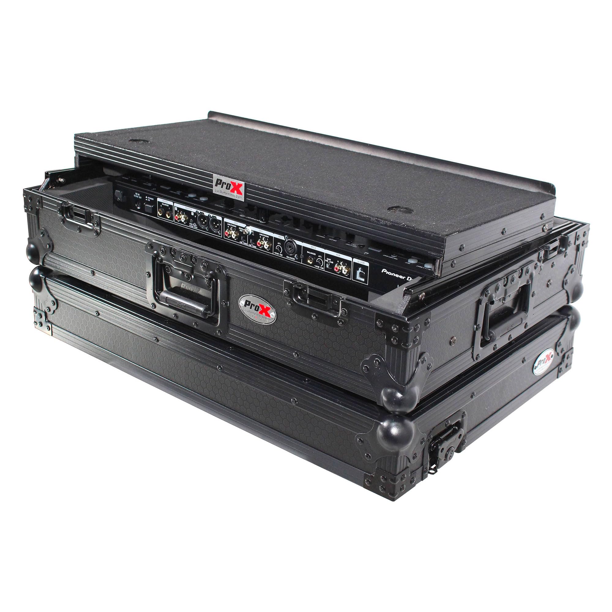 ProX XS-DDJ800-WLT-BL Flight Case for Pioneer DJ Controllers - Black on Black