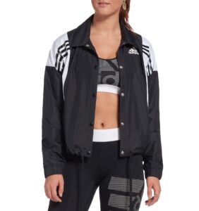 adidas womens w coach 3s jkt black size s