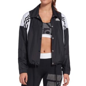 adidas Womens W COACH 3S JKT BLACK Size S