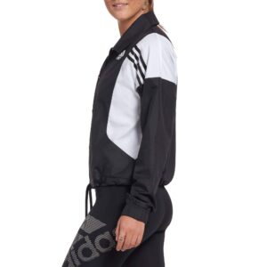 adidas Womens W COACH 3S JKT BLACK Size S