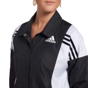 adidas Womens W COACH 3S JKT BLACK Size S