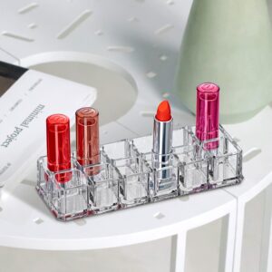 Amazing Abby - Charm - 12-Slot Acrylic Lipstick Organizer, Lipstick Holder, Lip Gloss Organizer, Cosmetic Storage Display, Perfect Storage Solution for Drawer, Vanity, Bathroom, and More