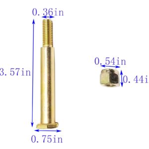 193406 Wheel Bolts and Lock Nuts Fits Cub Cadet Craftsman Husqvarna Replaces 193406 532193406 137644 184219 532137644 738-3056 938-3056 73930600 (4 Pack)