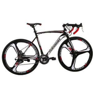 eurobike hyxc550 road bike,21 speed 54cm frame road bicycle for men and women,disc brake 700c adult bike (3 spoke wheel)