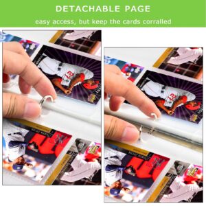 Baseball Card Binder Holder - Football Sports Cards Album Trading Sleeves Protectors Compatible with Topps 2022, 400 Pockets