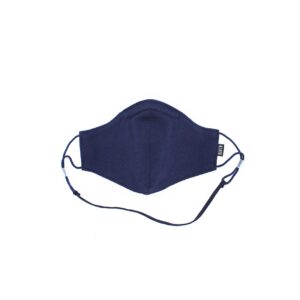 Bloch Kids' Children's Soft Stretch Reusable Face Mask with Lanyard and Moldable Nose Pad, Navy, One Size (Pack of 3)