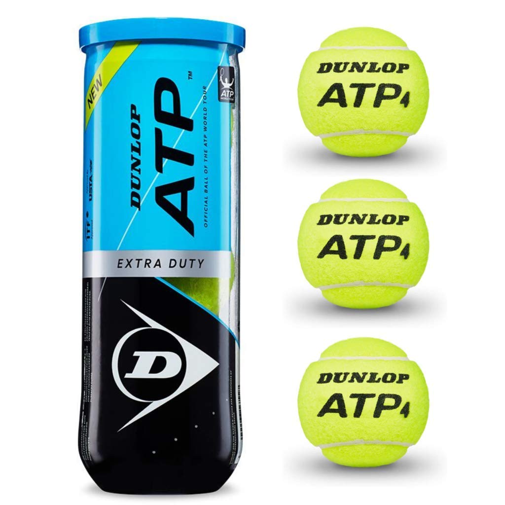 DUNLOP ATP Super Premium Extra Duty Tennis Ball Can - 3 Ball Cans (12 Cans - 1/2 Case)