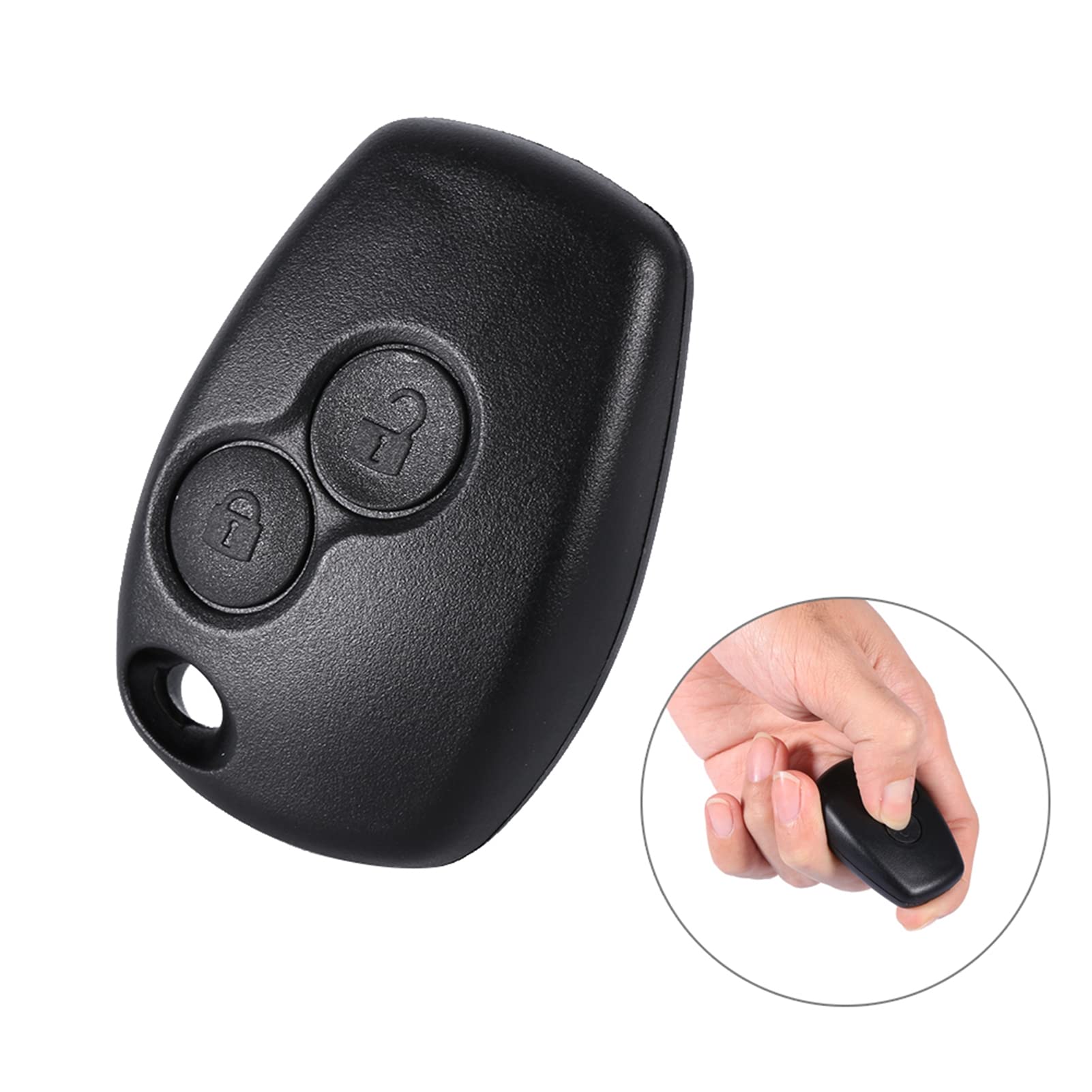 Qiilu 2 Button Key Fob for Renault Clio III 2006-2010 for Renault Kangoo II 2009-2012 for Reanult Master 2010- for Renault Modus Remote 2 Buttons Auto Car Key Fob Shell Cover Case Replacement