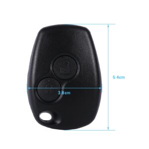 Qiilu 2 Button Key Fob for Renault Clio III 2006-2010 for Renault Kangoo II 2009-2012 for Reanult Master 2010- for Renault Modus Remote 2 Buttons Auto Car Key Fob Shell Cover Case Replacement