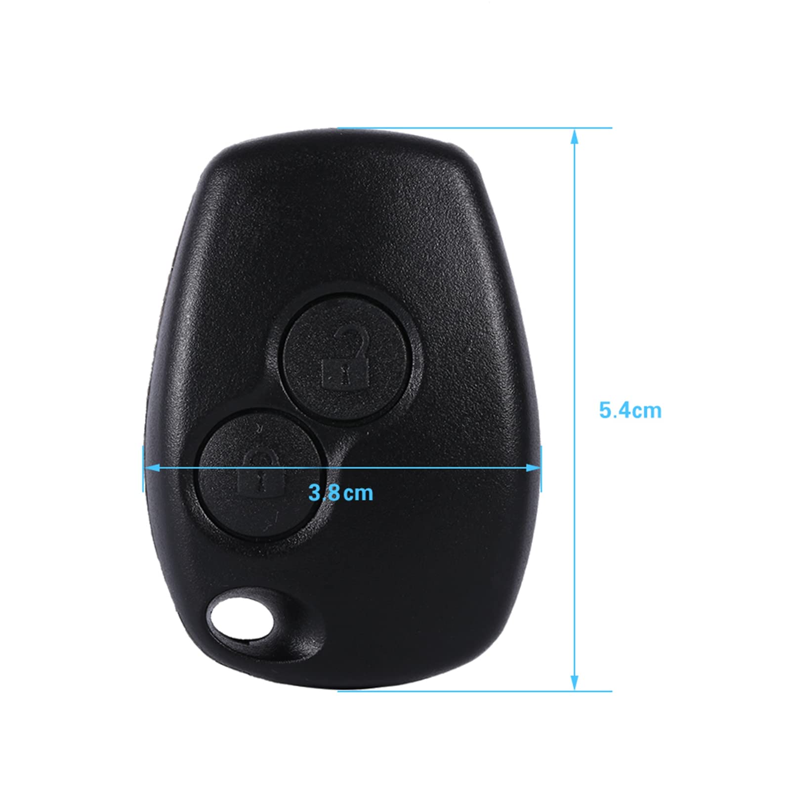 Qiilu 2 Button Key Fob for Renault Clio III 2006-2010 for Renault Kangoo II 2009-2012 for Reanult Master 2010- for Renault Modus Remote 2 Buttons Auto Car Key Fob Shell Cover Case Replacement