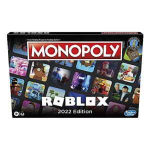 monopoly: roblox 2022 edition board game, buy, sell, trade popular roblox experiences [includes exclusive virtual item code]