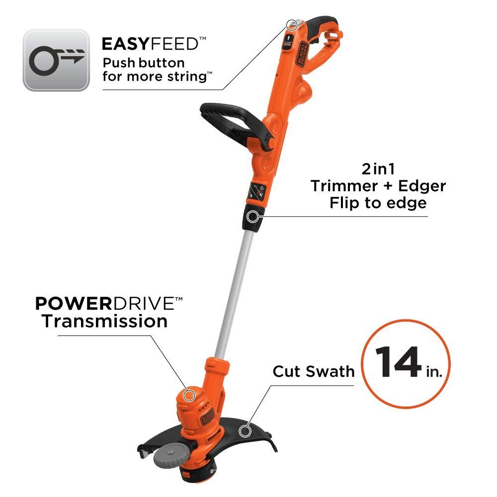 BLACK+DECKER String Trimmer, Electric, 14-inch (BESTE620)