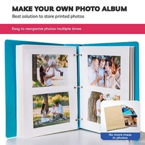 Photo Album Pages for 3 Ring Binder (50 Count) - Photo Album Self Adhesive Pages - 3 Ring Photo Album Refill Pages - Photo Pages for 3 Ring Binder - Photo Album Pages - Fits 8x10-8.5 x 11 Photos