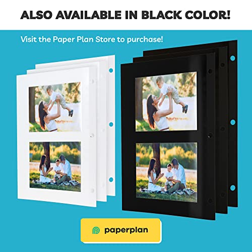 Photo Album Pages for 3 Ring Binder (50 Count) - Photo Album Self Adhesive Pages - 3 Ring Photo Album Refill Pages - Photo Pages for 3 Ring Binder - Photo Album Pages - Fits 8x10-8.5 x 11 Photos