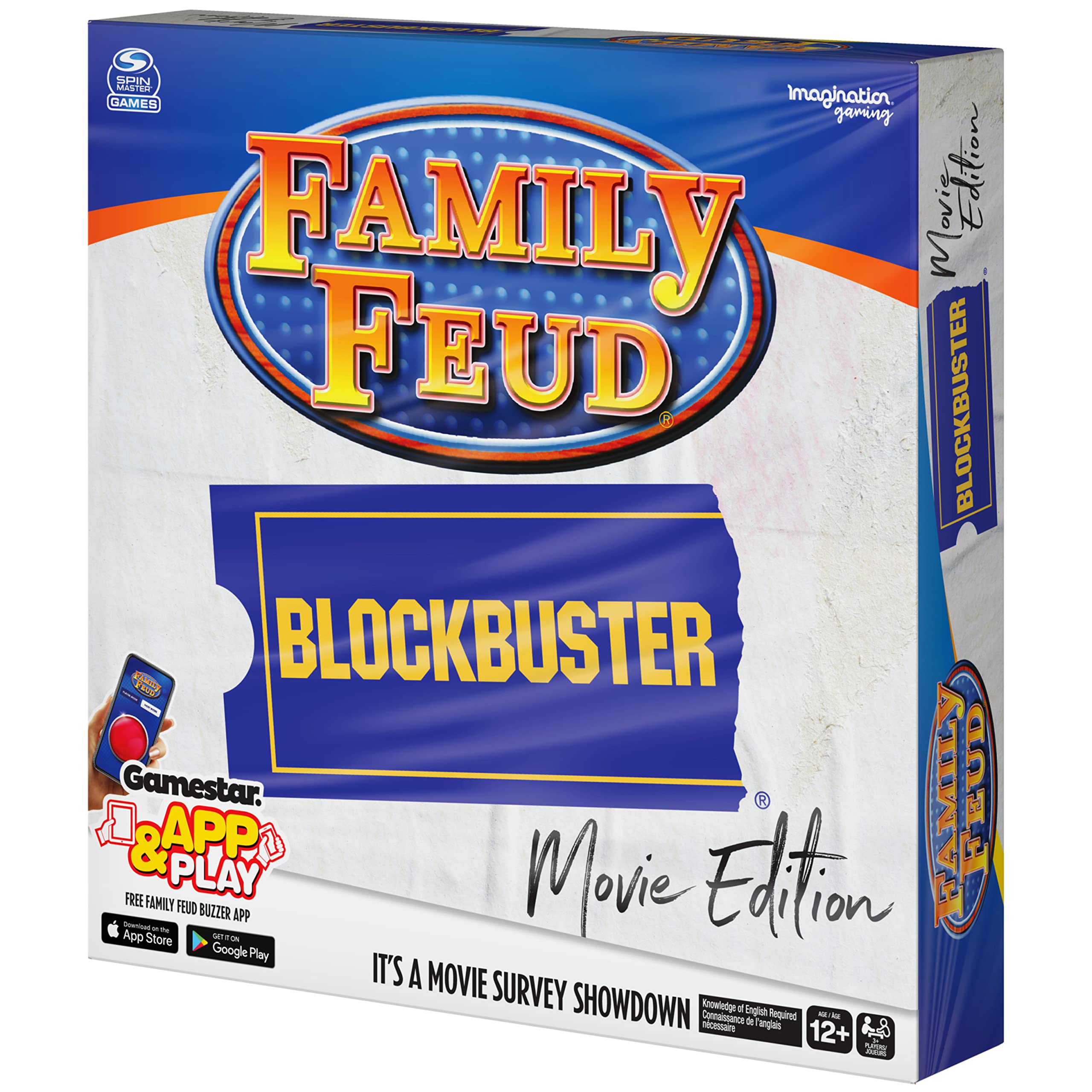 Spin Master Family Feud Blockbuster Edition, Movie Trivia Survey Showdown Board Game for Ages 12 & up