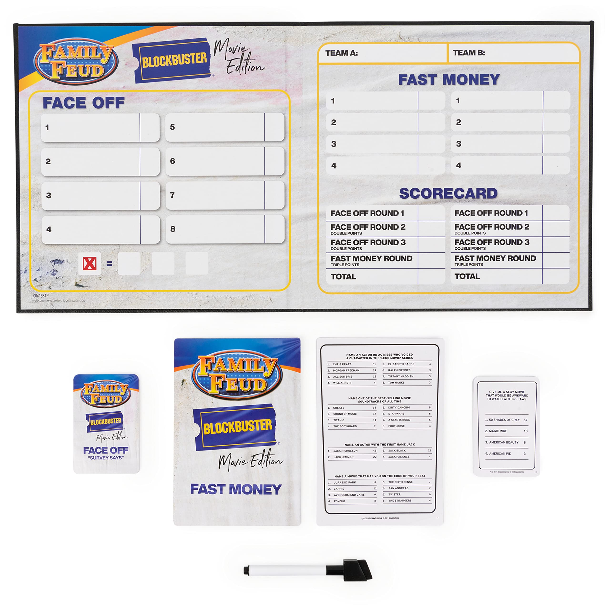 Spin Master Family Feud Blockbuster Edition, Movie Trivia Survey Showdown Board Game for Ages 12 & up