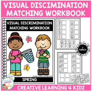 visual discrimination matching workbook - spring