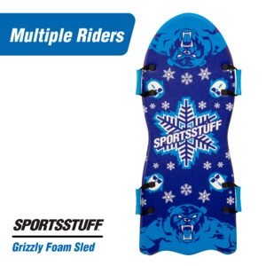 SportsStuff Grizzly - 1-2 Person Foam Sled , Black, 49" Sled